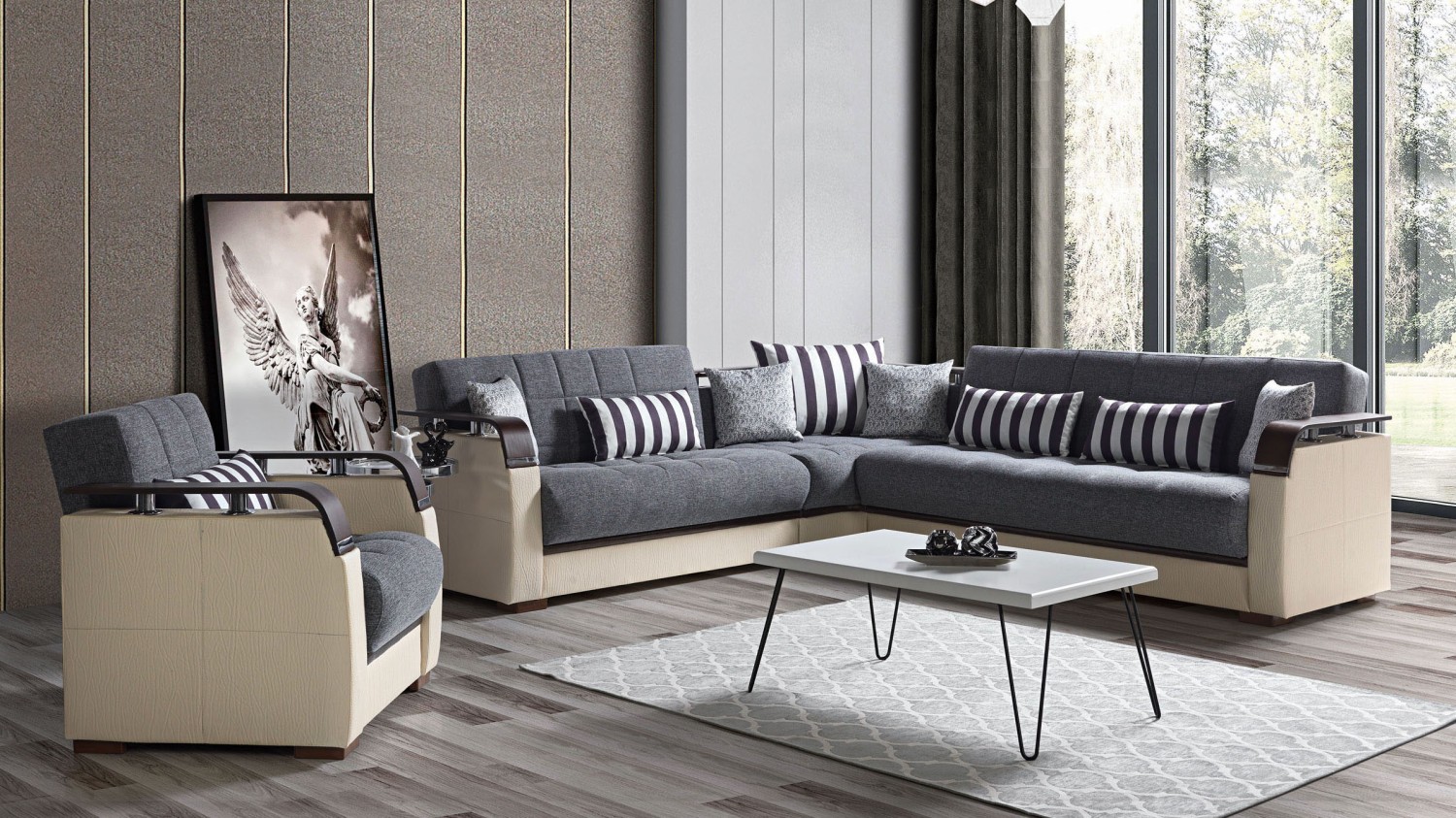 Mina Grey | Corner Sets | Windy